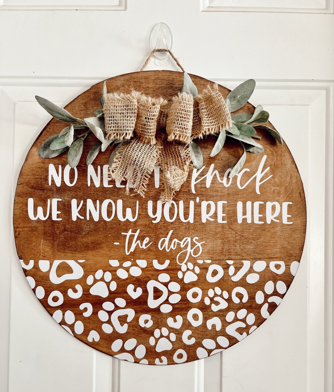 No Need to Knock We Know Your Here - the Dogs | Pet Wreath | Dog Wreath ...