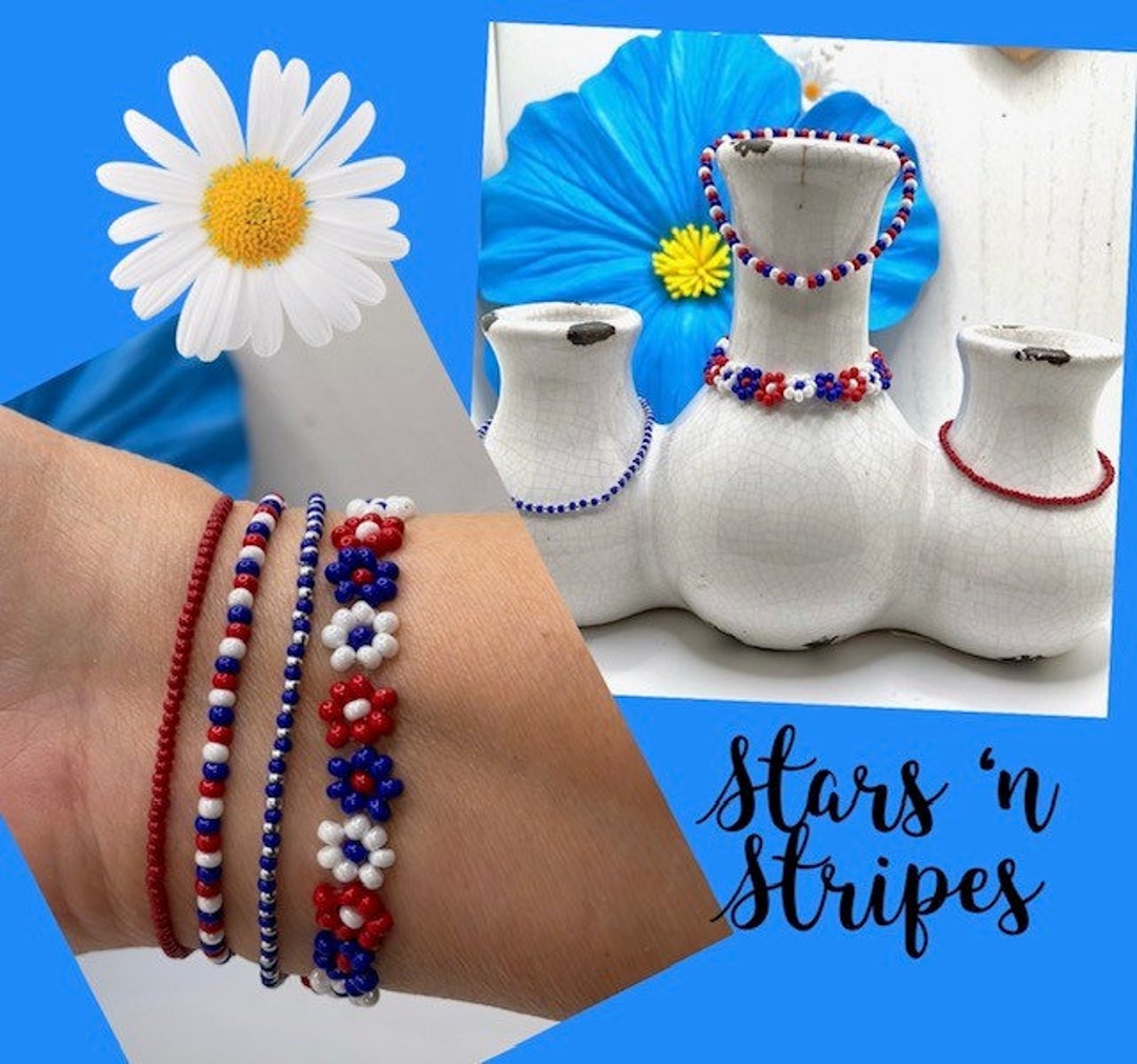 Flower Daisy Chain Bracelet, Stackable Bracelets, Gifts for Her ...