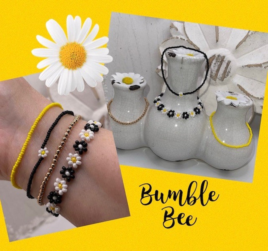 Flower Daisy Chain Bracelet, Stackable Bracelets, Gifts for Her ...
