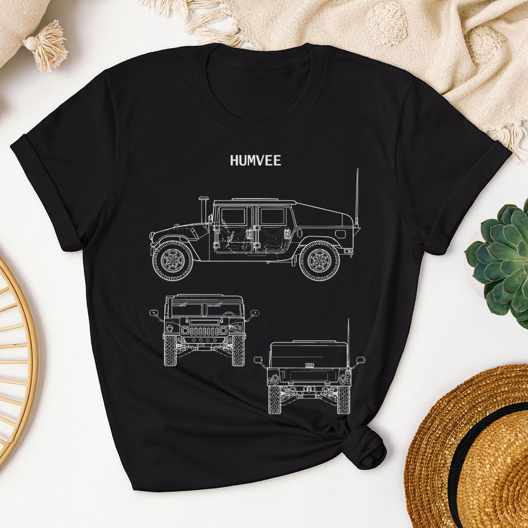 Humvee Shirt Blueprint, Humvee Shirt Patent, Unisex T-shirt, Woman ...