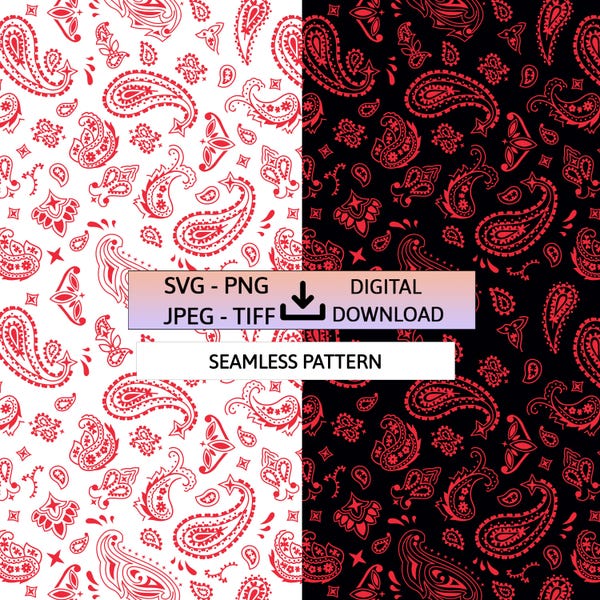 Bandana Pattern Vector - Etsy