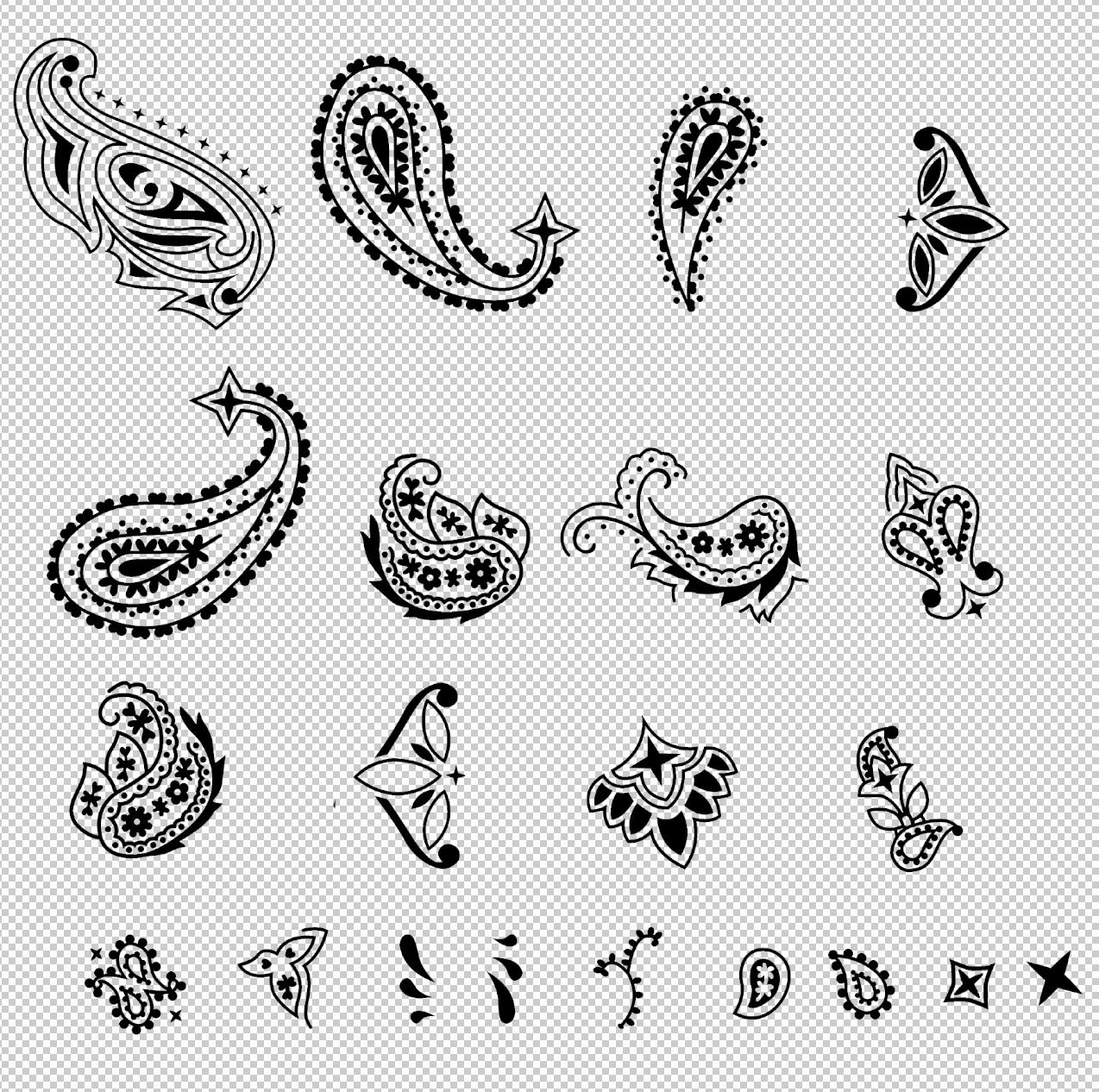 Paisley Bandana Pattern, Seamless Vector Design (SVG, PNG, JPG Digital ...
