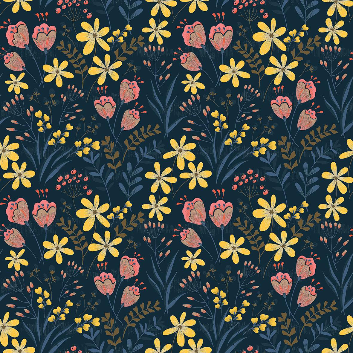 Watercolor Floral Seamless Pattern, High Resolution Digital Paper, 300 ...