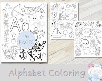 26 Printable Alphabet Coloring Pages, Coloring Page, Preschool ...