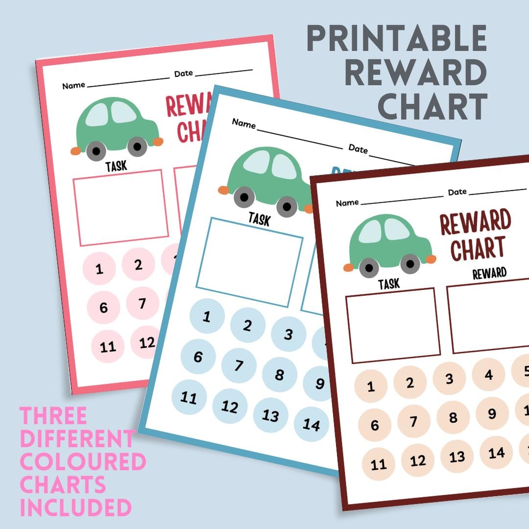 PRINTABLE Reward Chart Kids Reward Chart Instant Download Reward Chart ...