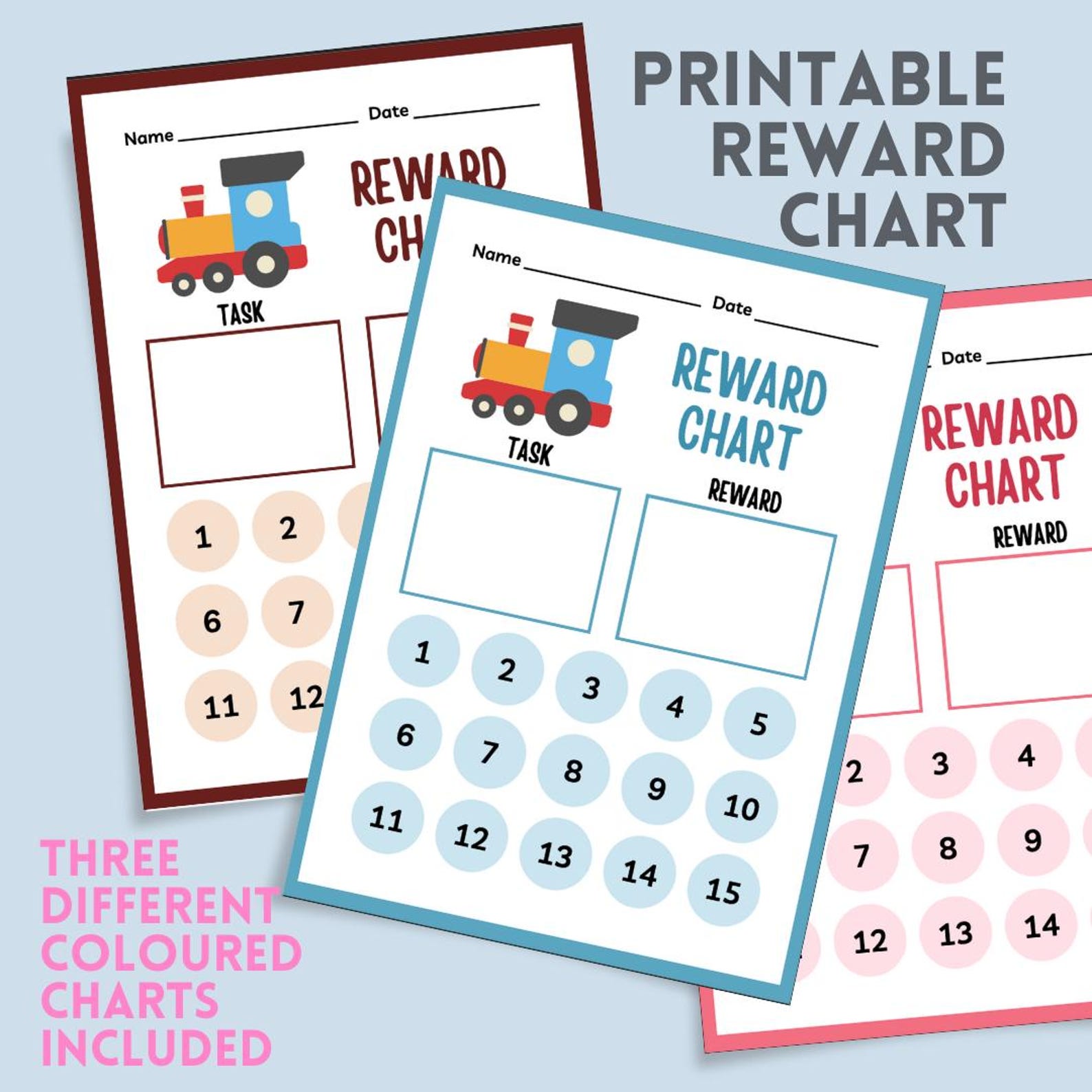 PRINTABLE Reward Chart Kids Reward Chart Instant Download Reward Chart ...