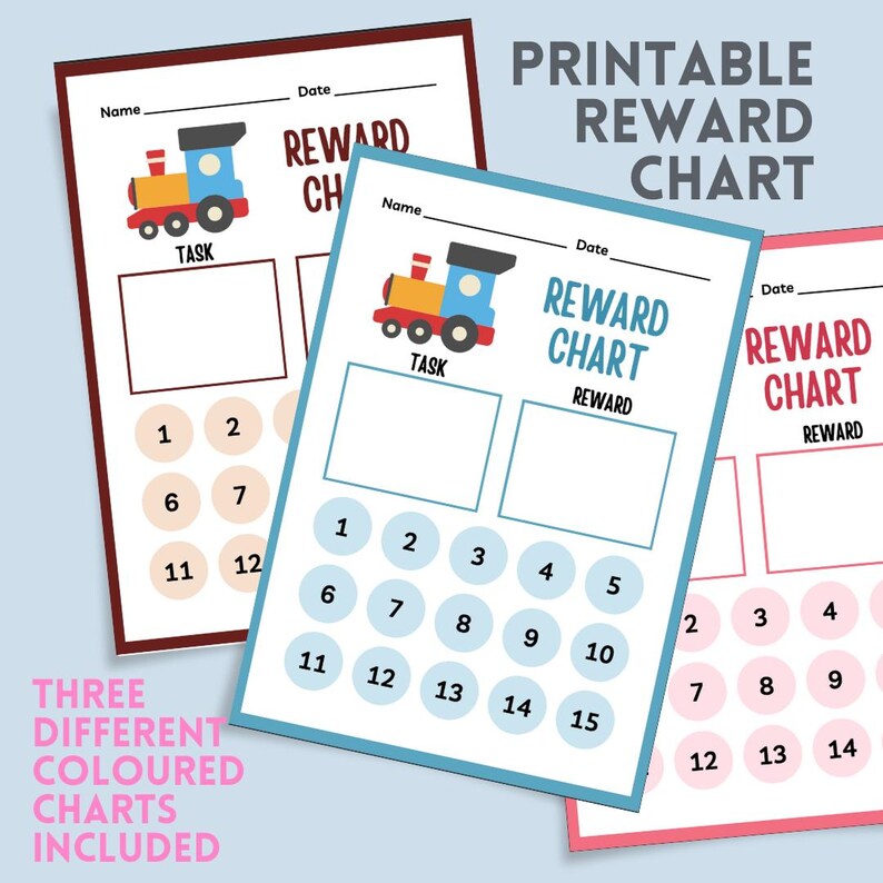 PRINTABLE Reward Chart Kids Reward Chart Instant Download Reward Chart ...