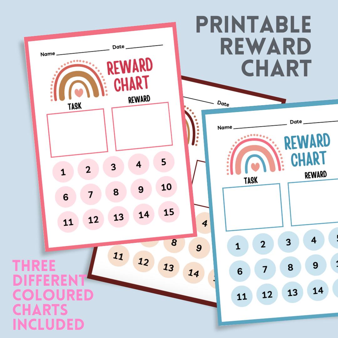 PRINTABLE Reward Chart Kids Reward Chart Instant Download Reward Chart ...