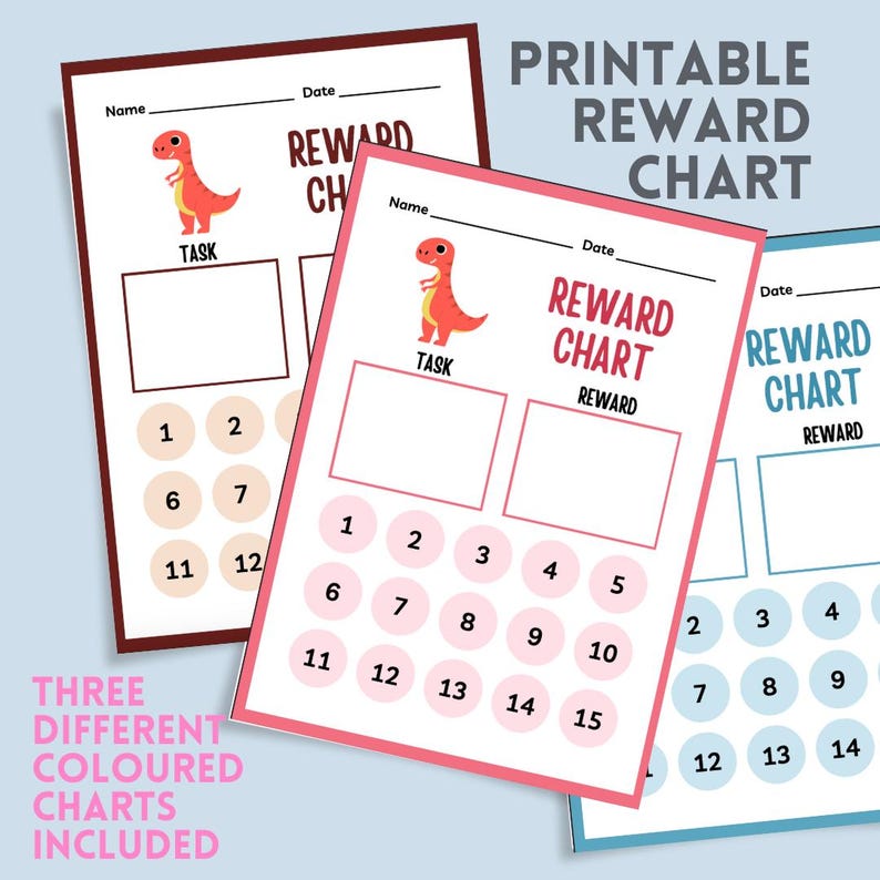 PRINTABLE Reward Chart Kids Reward Chart Instant Download Reward Chart ...
