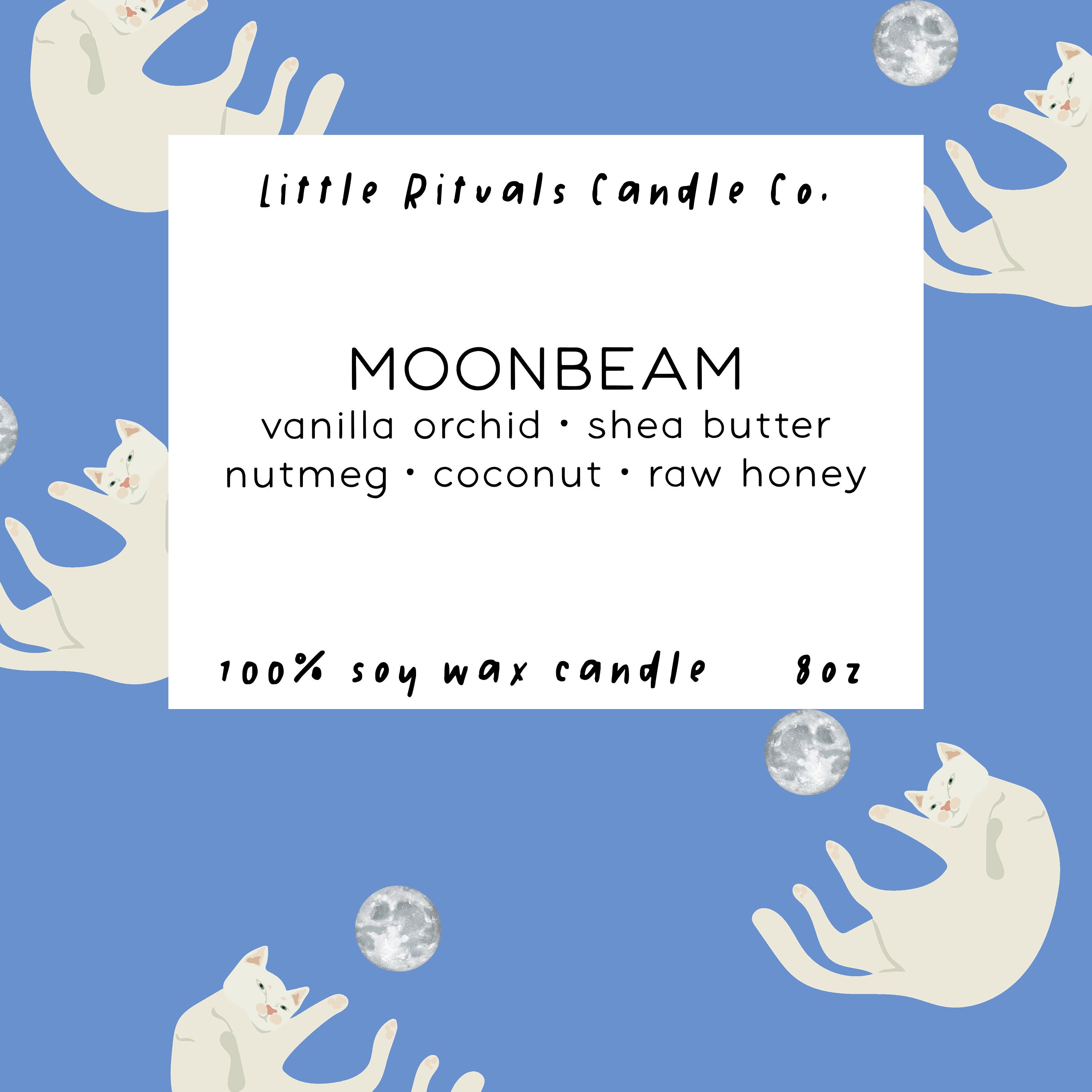 Moonbeam Candle 8oz Soy Little Rituals Candle Co. - Etsy