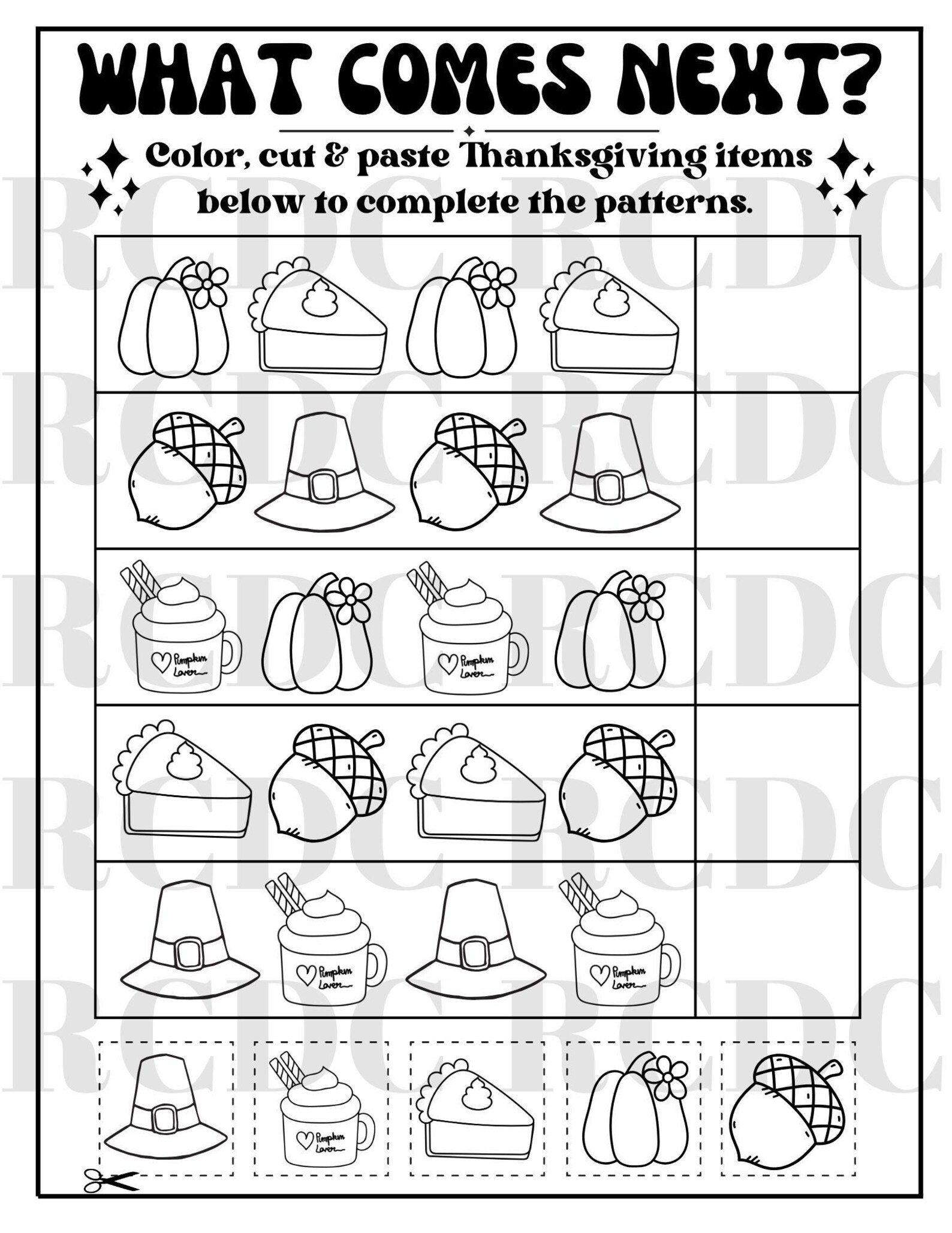Thanksgiving Worksheet Bundle Preschool and Kindergarten, Homeschool ...