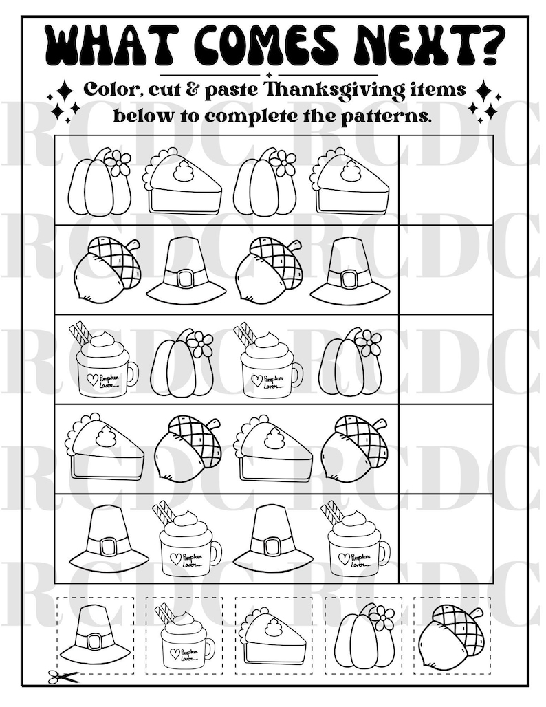 Thanksgiving Worksheet Bundle Preschool and Kindergarten, Homeschool ...