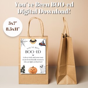 You've Been Boo-ed Printable, Halloween Download, PDF, Booed Gift Card ...