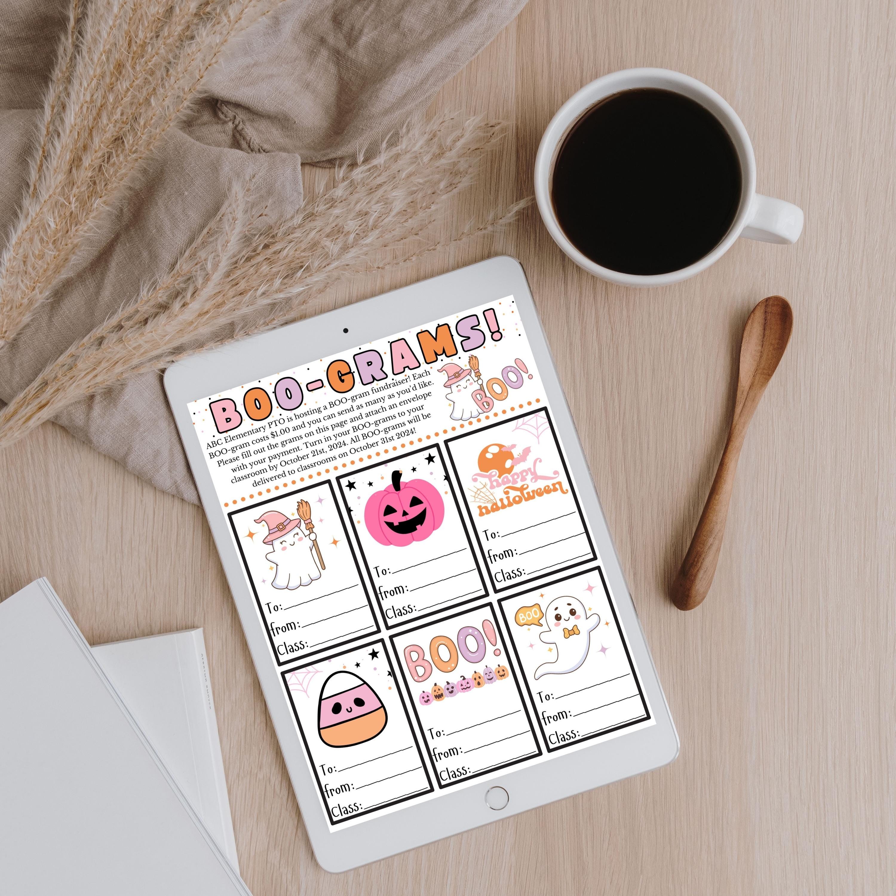 Editable Halloween Boo Grams: School Fundraiser, PTO PTA (canva ...
