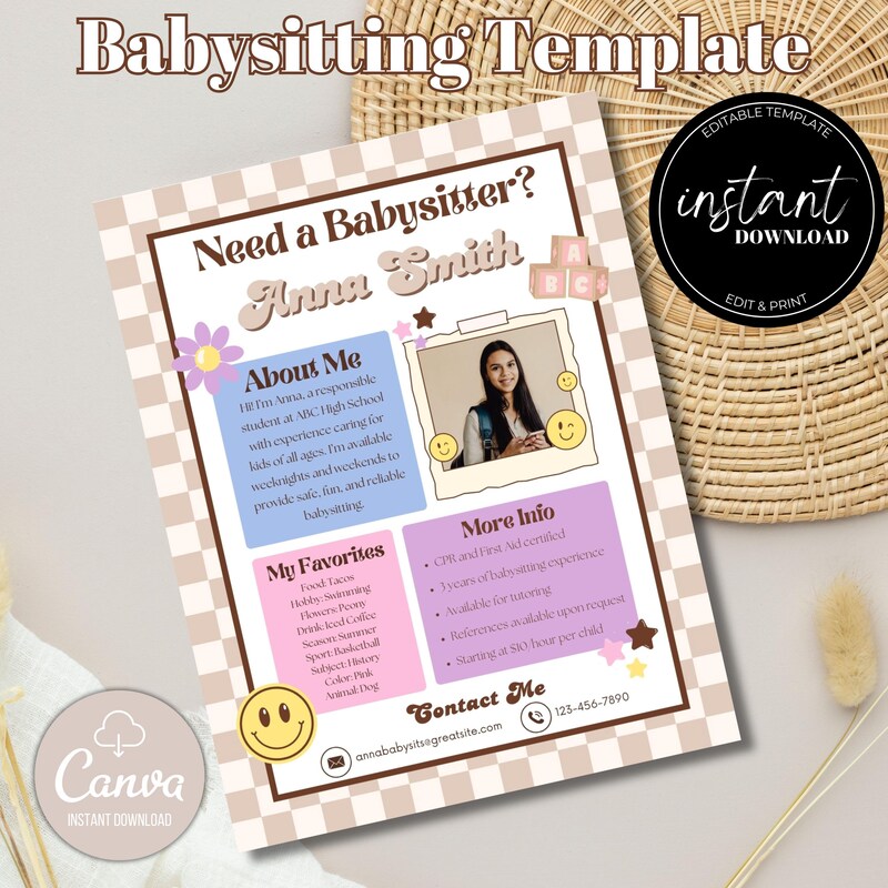 Baby Sitting Flyer - Etsy