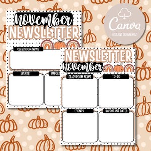 November Newsletter, PTO News, PTA, Teacher Classroom, Fall Newsletter ...