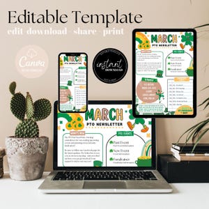 March Newsletter, PTO News, PTA, Teacher Classroom, St Patricks Day ...