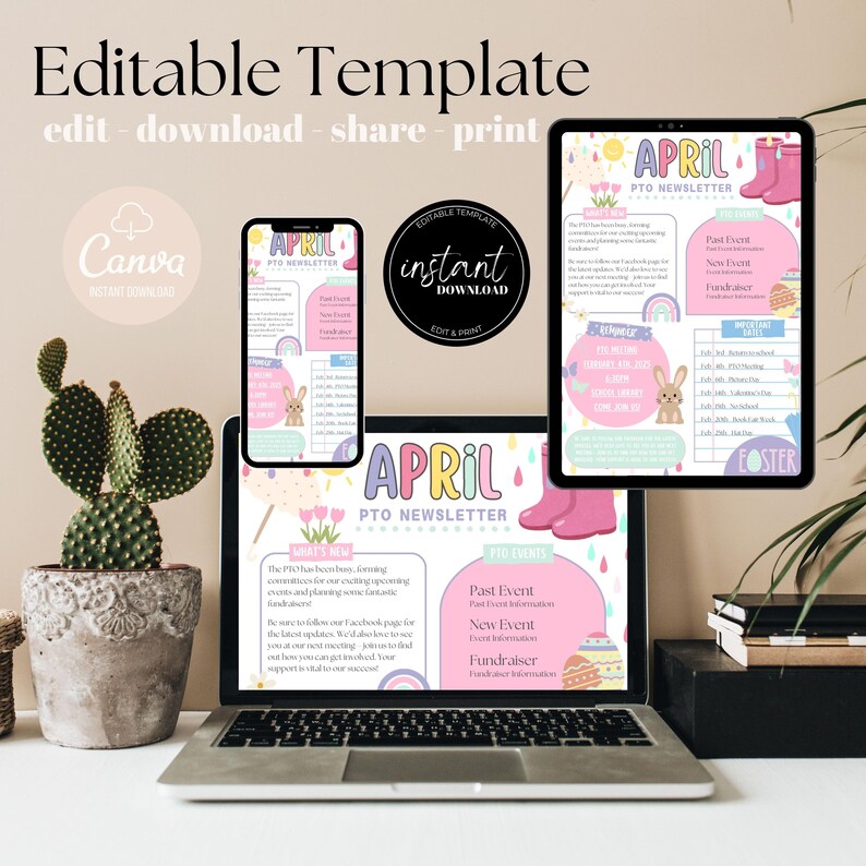 April Newsletter, PTO News, PTA, Teacher Classroom, Easter Day ...