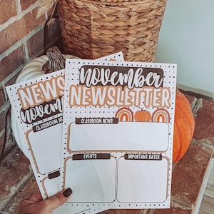 November Newsletter, PTO News, PTA, Teacher Classroom, Fall Newsletter ...