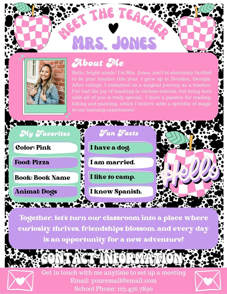 Editable Meet the Teacher Template: Fun Back to School Flyer (canva ...