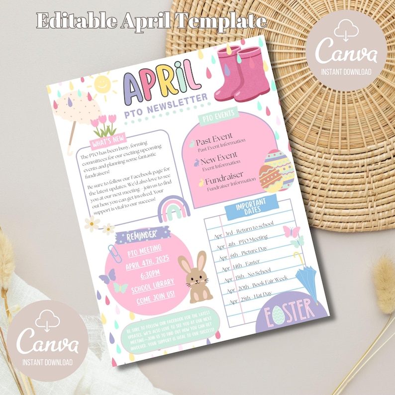 April Newsletter, PTO News, PTA, Teacher Classroom, Easter Day ...