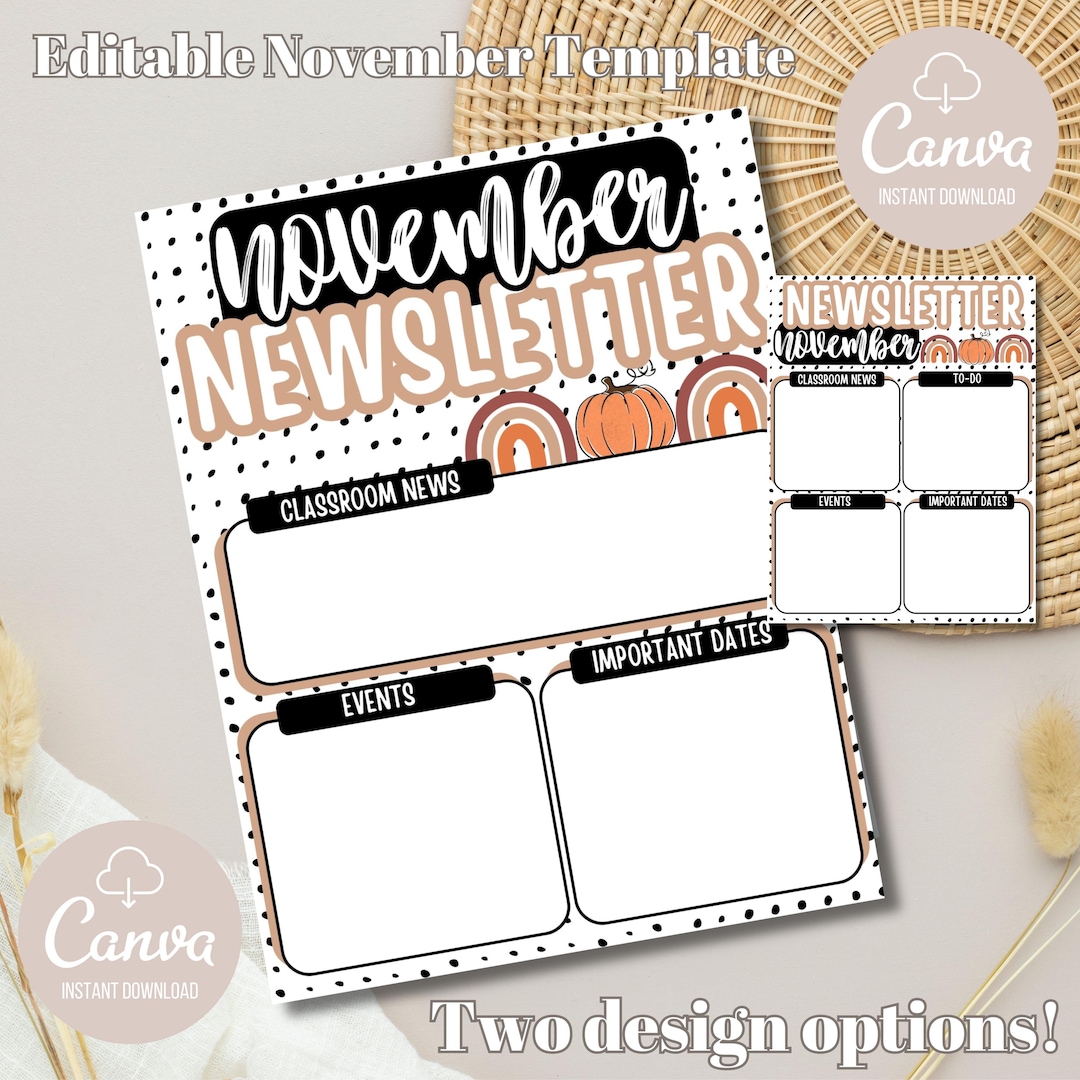 November Newsletter, PTO News, PTA, Teacher Classroom, Fall Newsletter ...