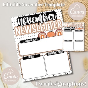 November Newsletter, PTO News, PTA, Teacher Classroom, Fall Newsletter ...