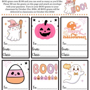 Editable Halloween Boo Grams: School Fundraiser, PTO PTA (canva ...