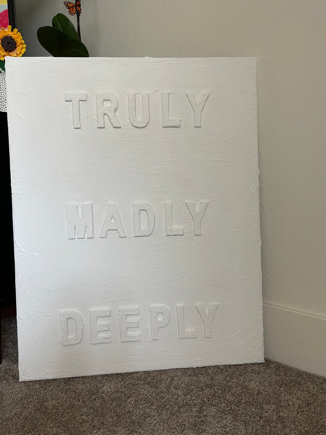 Personalized Plaster Canvas Wall Art - Etsy