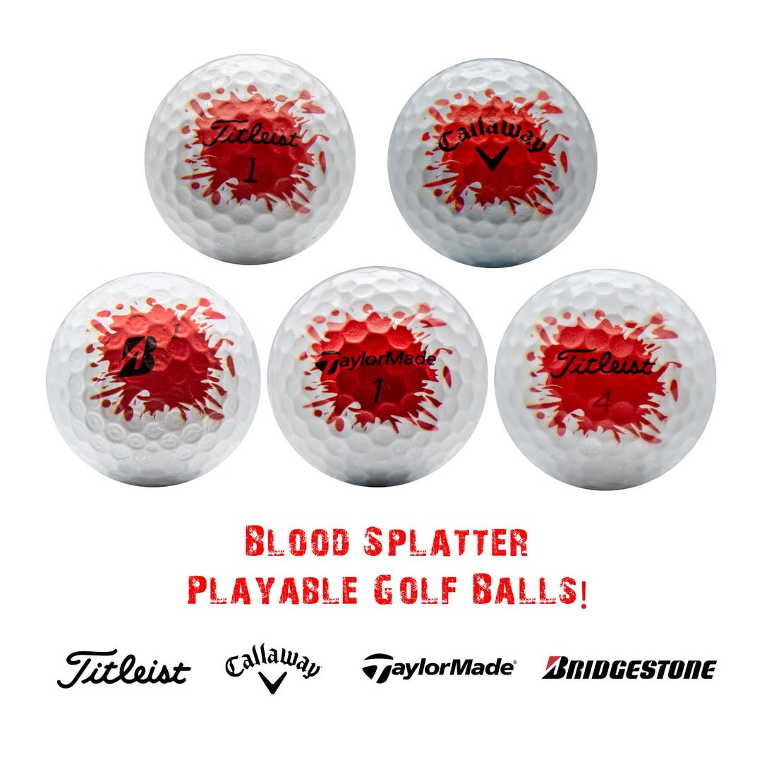 Blood Splatter Golf Balls – Refinished, Novelty Golf Gift - Etsy