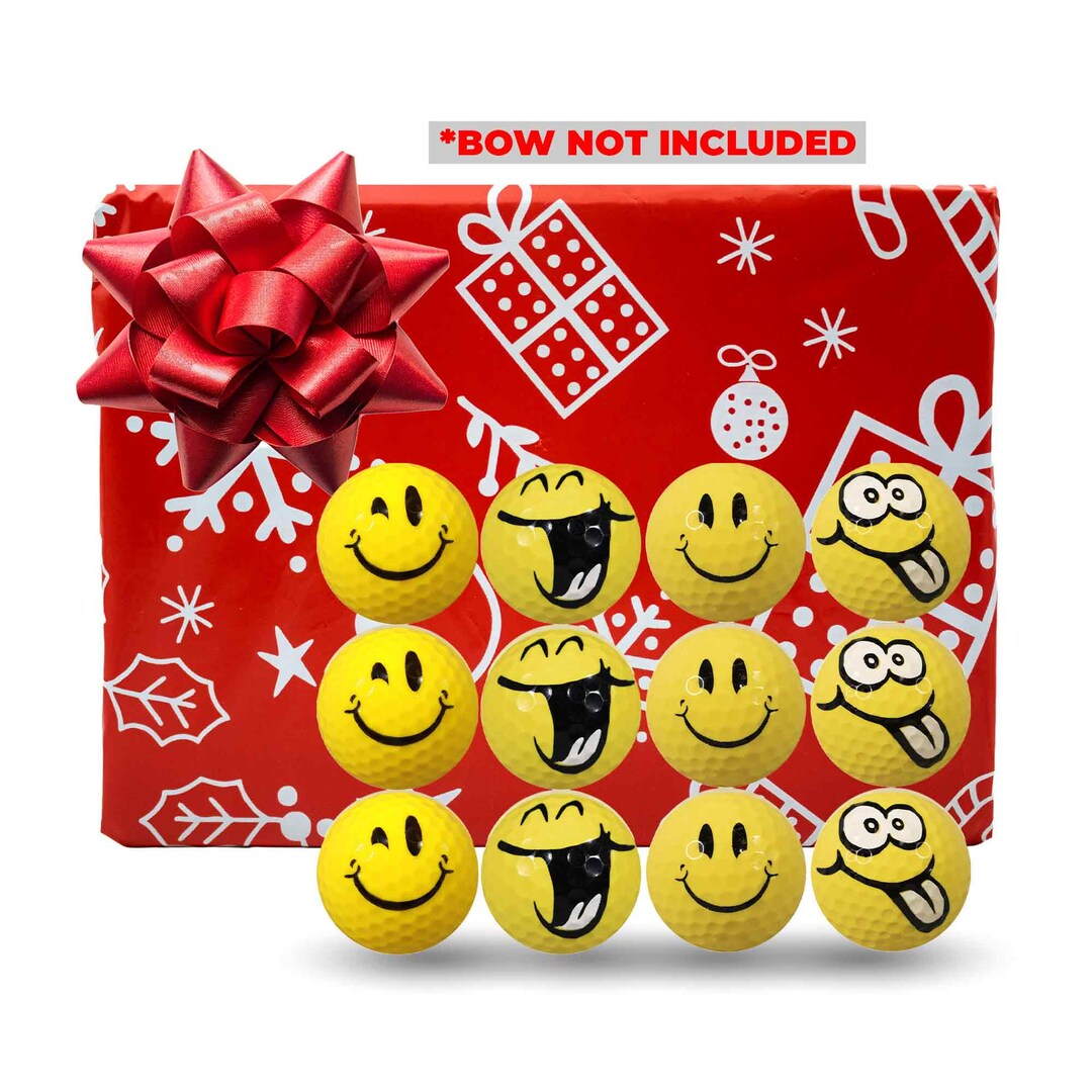 Smiley Mix Golf Balls - Comes With Red Christmas Packaging! - Etsy