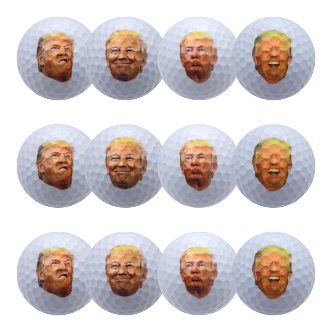 Funny Trump Face Golf Balls 12 Pack - Etsy