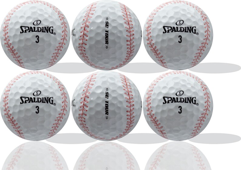 Spalding SD Tour Baseball Imprinted Golf Balls, Set of 12 - Etsy