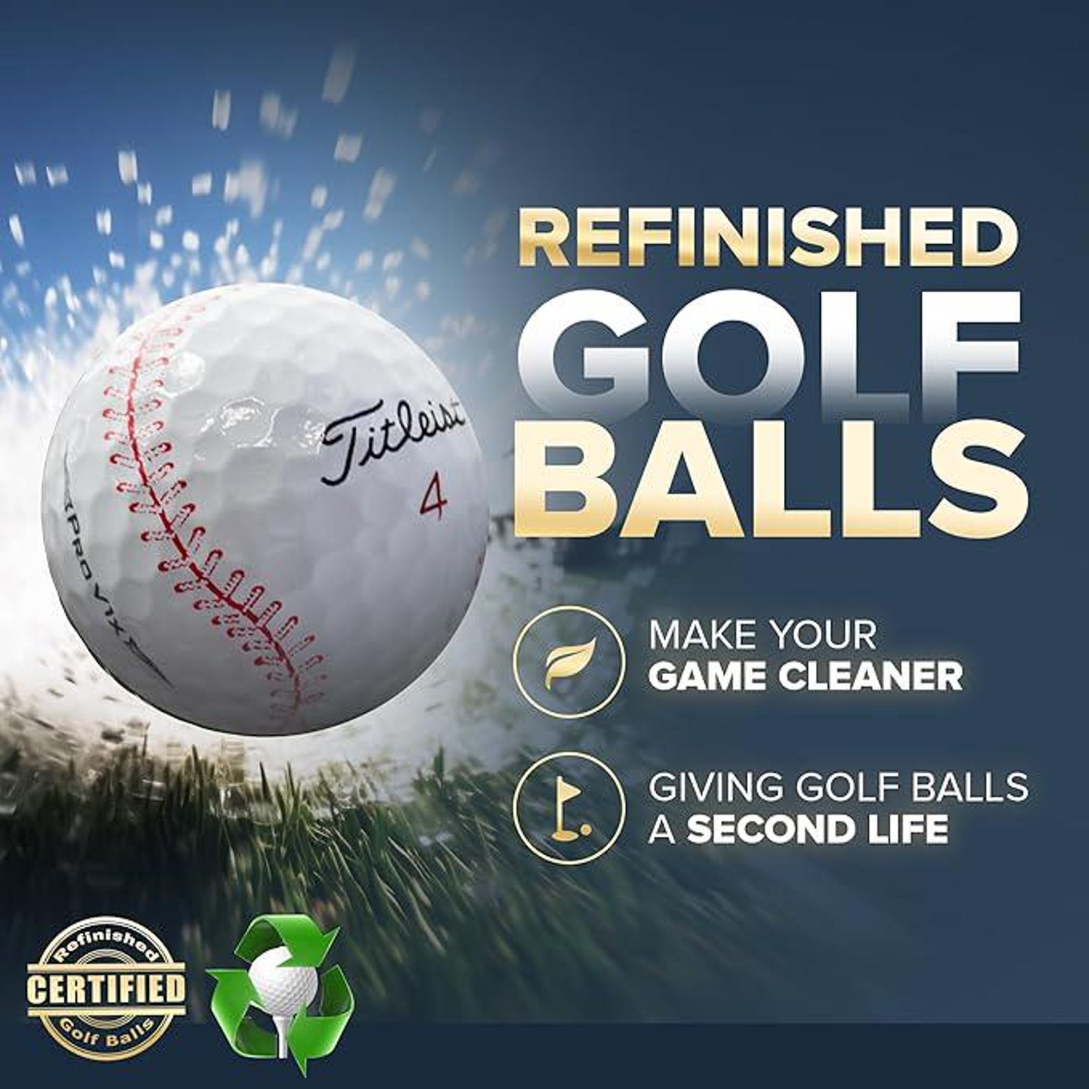 Baseball Titleist Prov1x Certified Refinished Golf Balls - Comes With ...