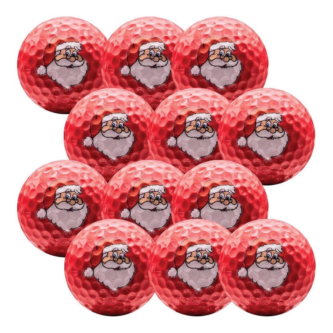 Santa Face Golf Balls- Gift for Dad | Gift for Mom | Christmas Gift ...