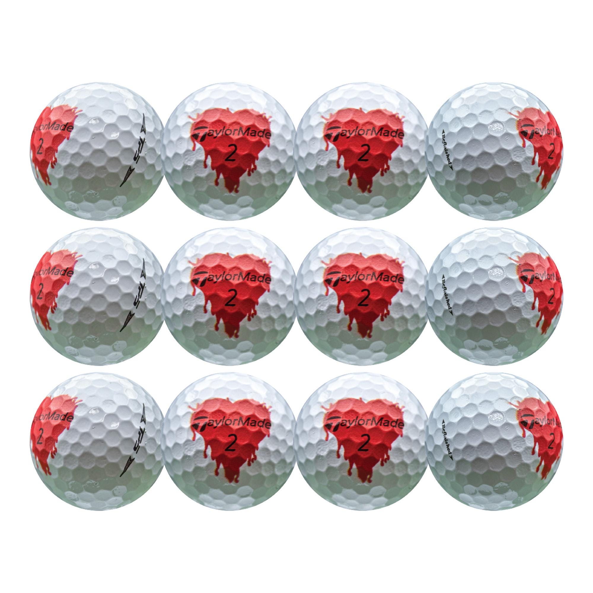 Valentines Hearts Golf Balls, Refinished, Set of 12 - Valentine's Day ...