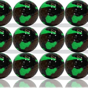 Golf Balls (green Camo) - Etsy
