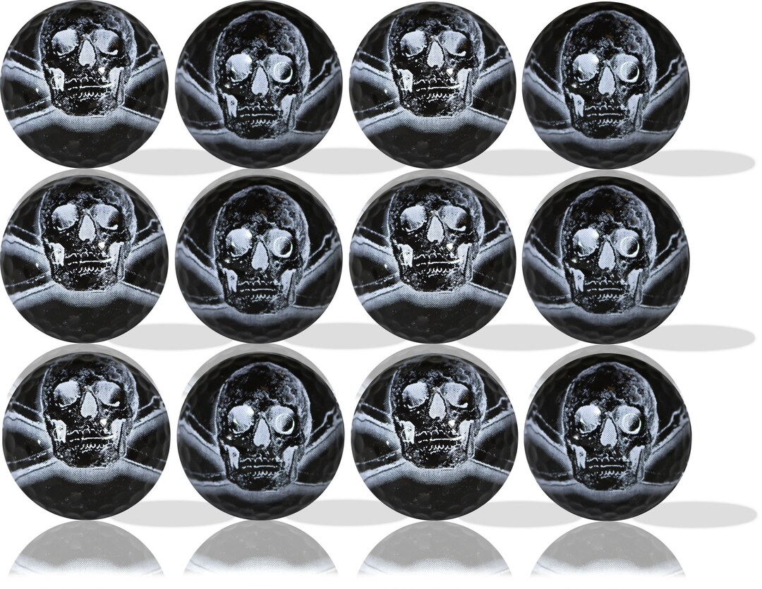 Halloween Golf Balls (black Skull) - Etsy