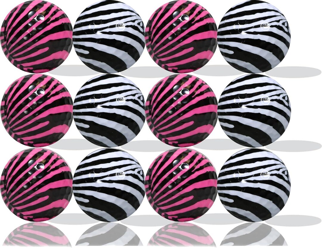 Mixed Zebra Print Golf Balls - Etsy