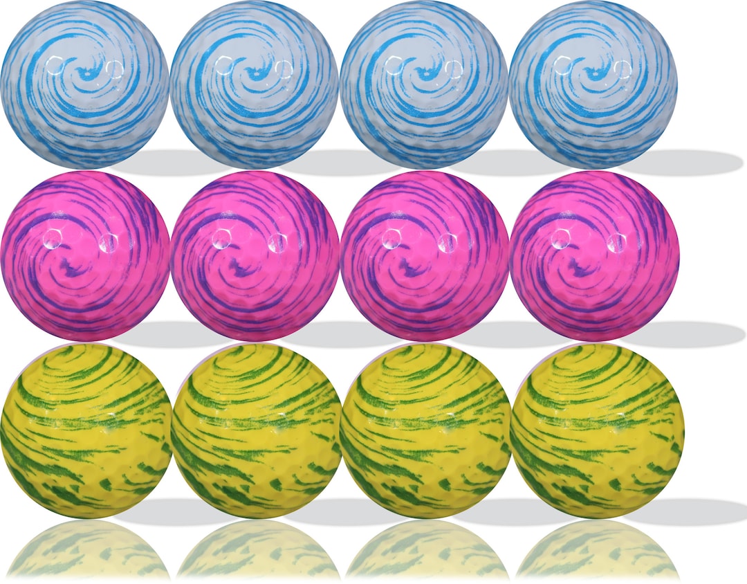 Mixed Swirl Golf Balls - Etsy