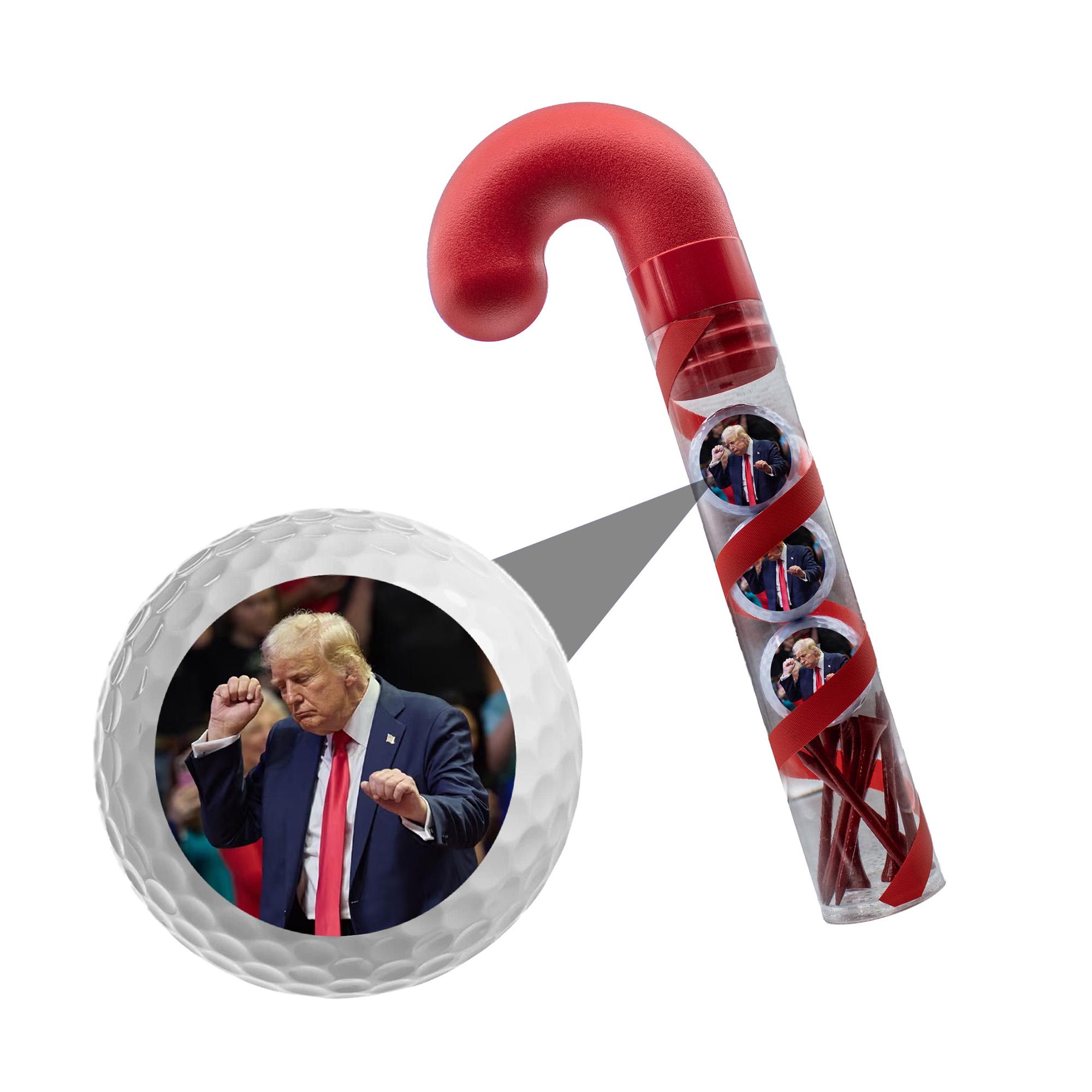 Trump Golf Balls and Tees Set in Candy Cane Packaging - Etsy