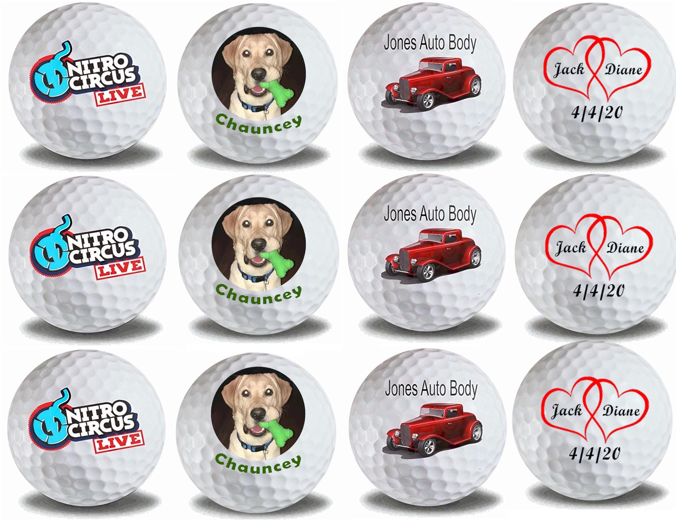 Custom Callaway Chrome Soft Refinished Golf Balls - Personalized ...