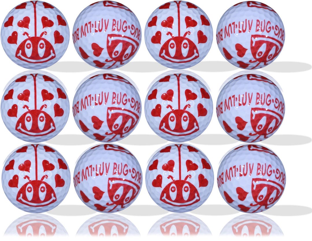 Luv Bug Valentine's Day Golf Balls - Etsy