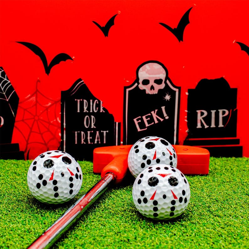 Horror Hockey Mask Golf Balls - Halloween Golf Humor Accessory - Etsy