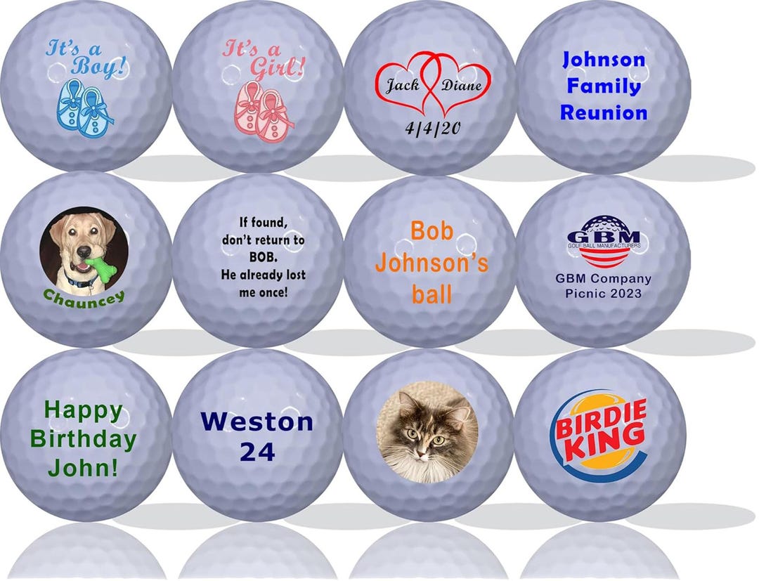 Custom Golf Balls – Personalized Photo, Logo, or Text, Unique Golfing ...