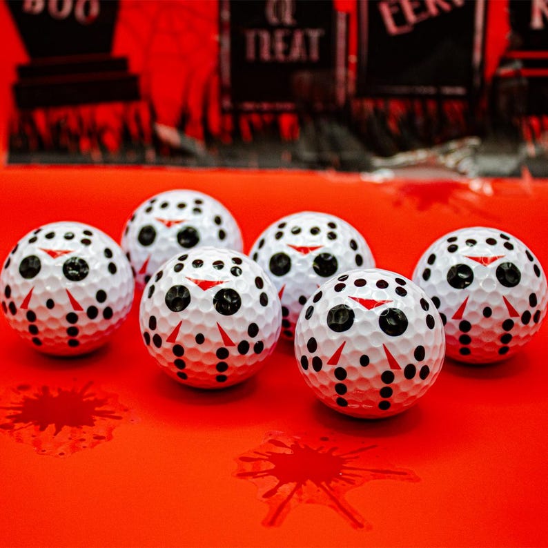 Horror Hockey Mask Golf Balls - Halloween Golf Humor Accessory - Etsy