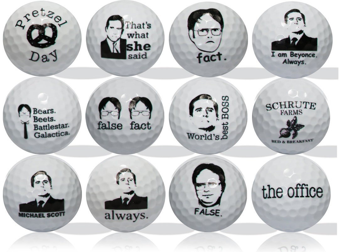 The Office Golf Balls 12 Pack - Etsy