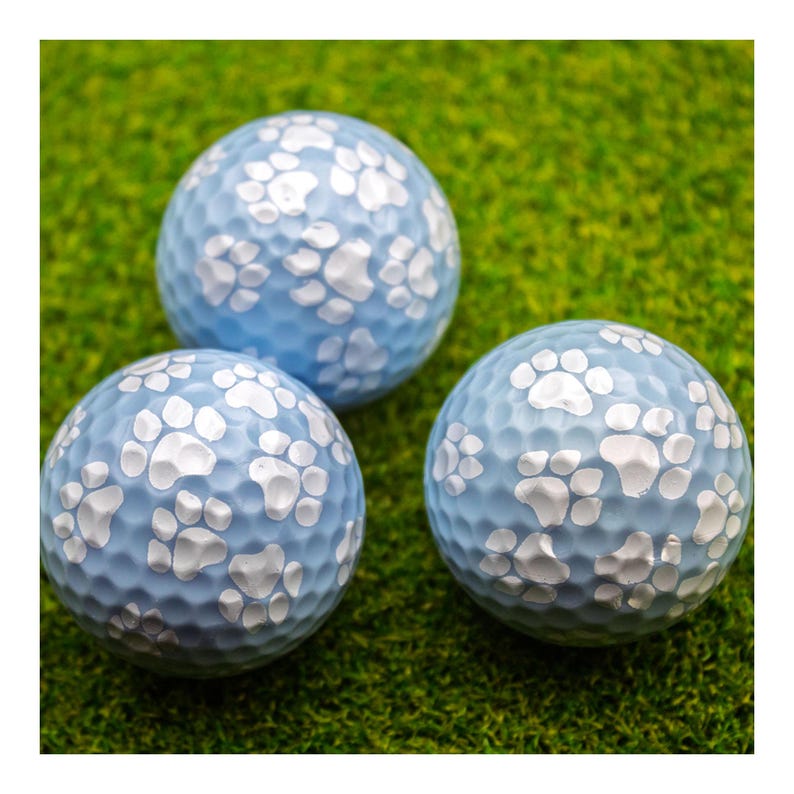 Paw Print Golf Balls (BLUE) - Comes With Red Christmas Packaging! - Etsy