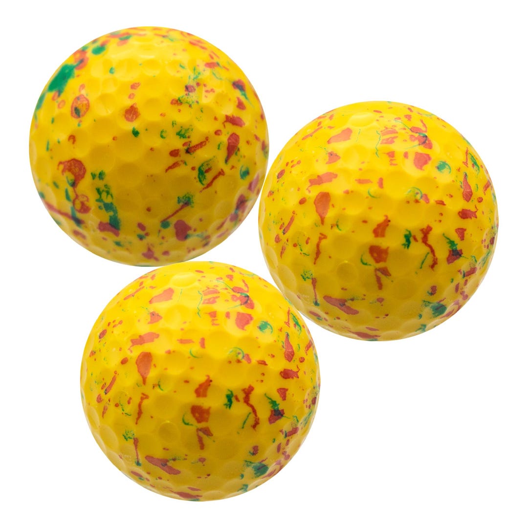 Yellow Confetti Golf Balls – Bright, Fun, Novelty Golf Balls for ...