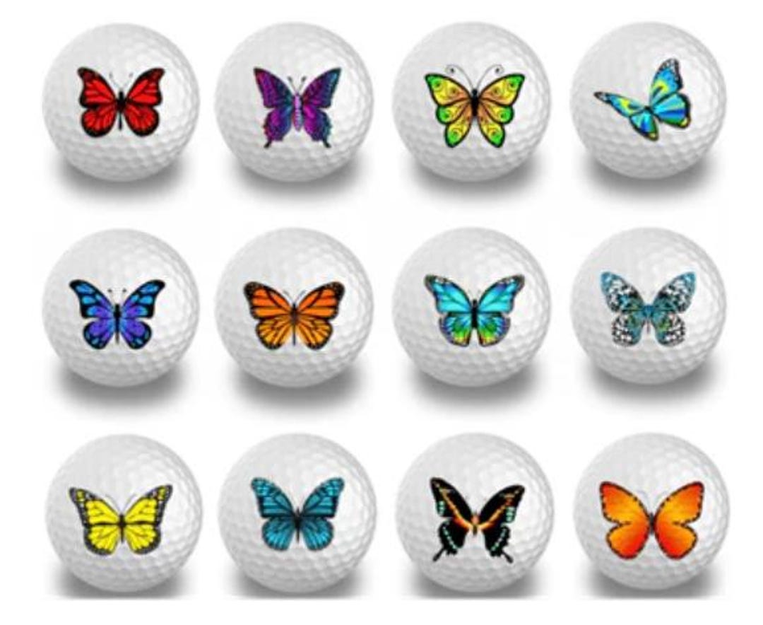Butterfly Golf Balls - 12 Assorted Designs - Etsy